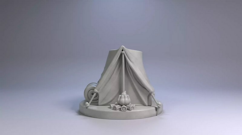 Download Camping Tent Pen Holder Wilderness Desk Organizer STL File 3D ...