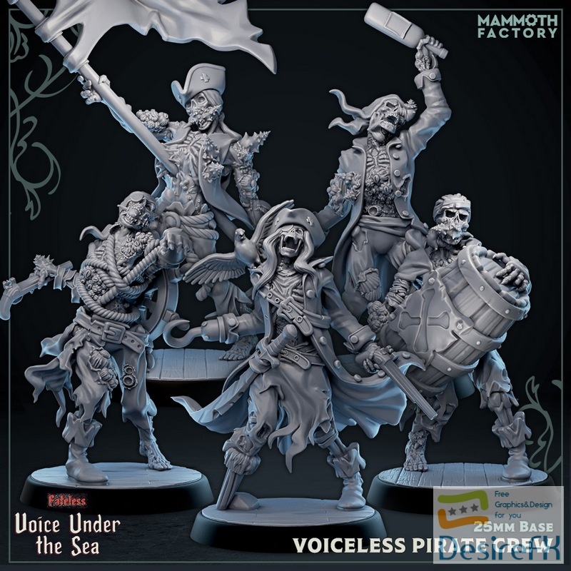 Download Voiceless Pirates Crew - 3D Print - DesireFX.COM