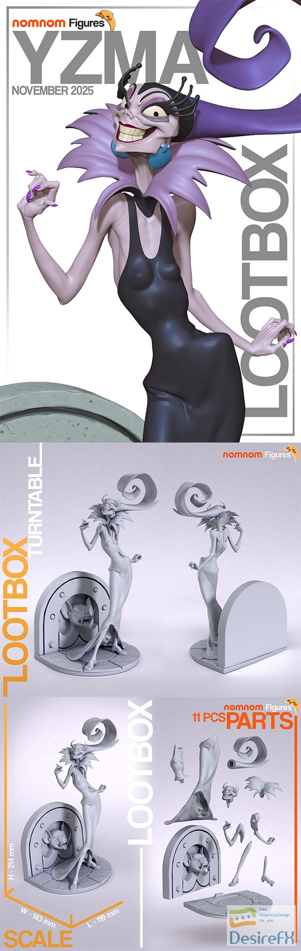 Download Nomnom Figures – Yzma from Emperor’s New Groove – 3D Print ...
