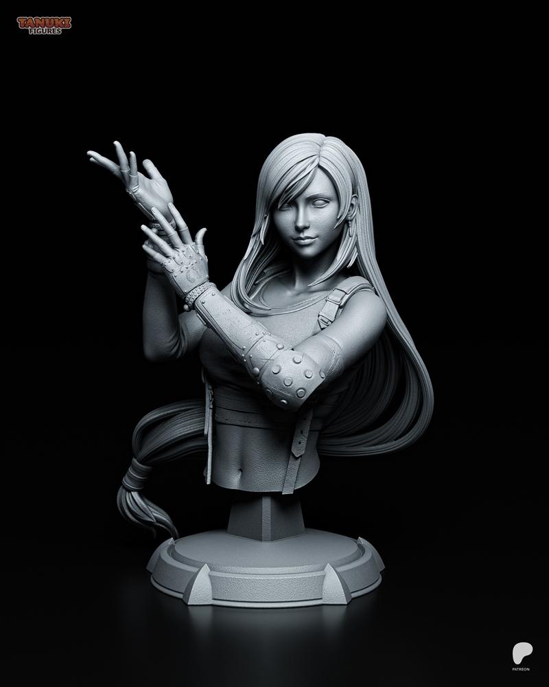 Download Tanuki Figures - Tifa - Final Fantasy VII Bust 3D Print ...