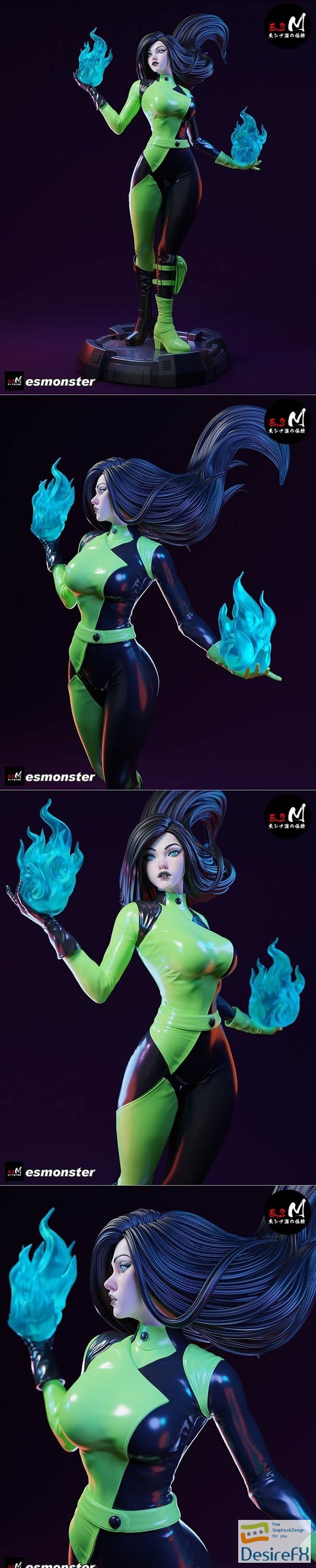 Download E.S Monster – A2 (includes 3 versions) – 3D Print - DesireFX.COM