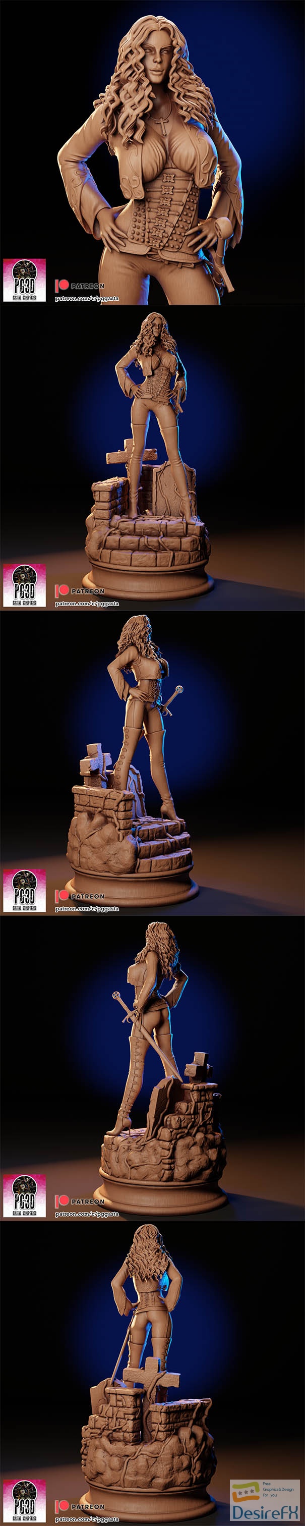 Download PG3D – Anna Valerious – Van Helsing – 3D Print - DesireFX.COM