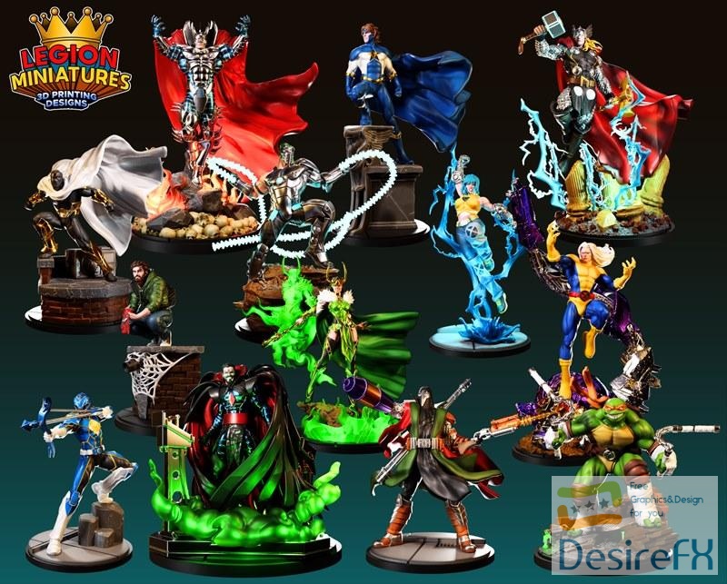 Download Legion Miniatures - Pack 57D February 2026 3D Print - DesireFX.COM