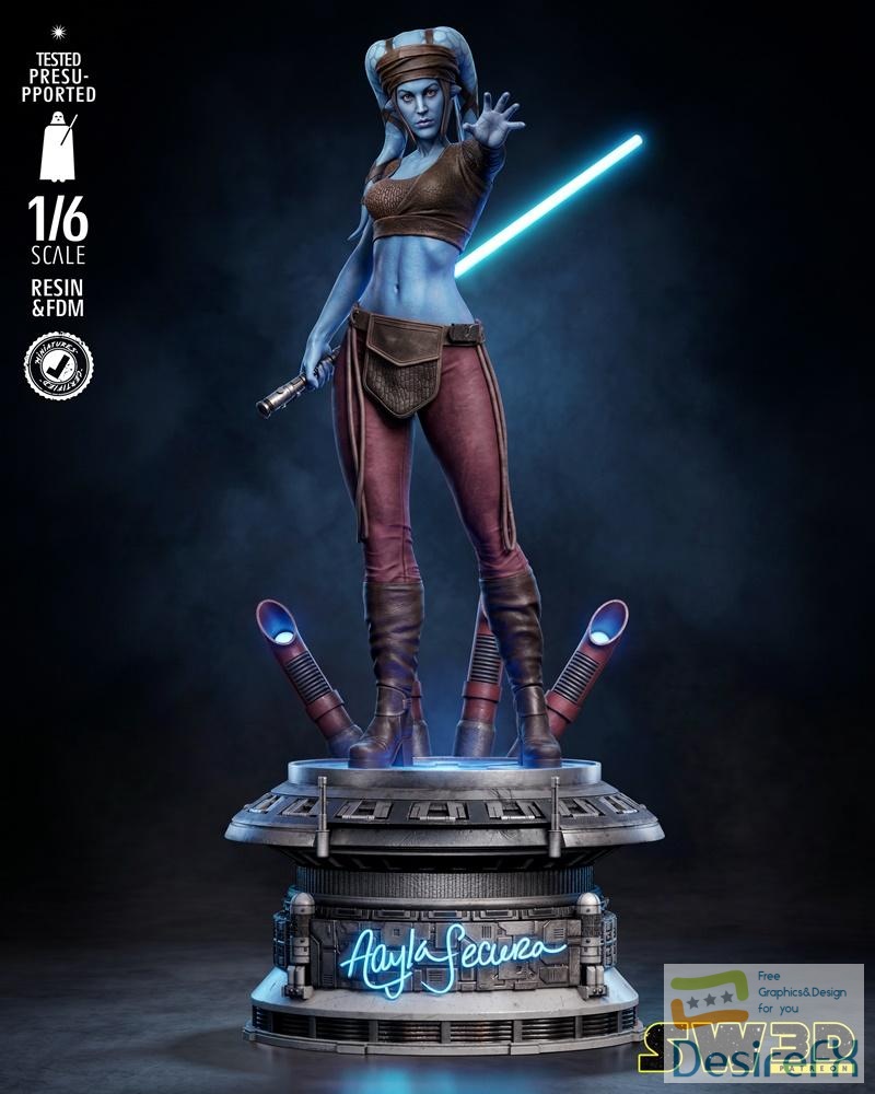 Download SW3D - Aayla Secura Sculpture 3D Print - DesireFX.COM
